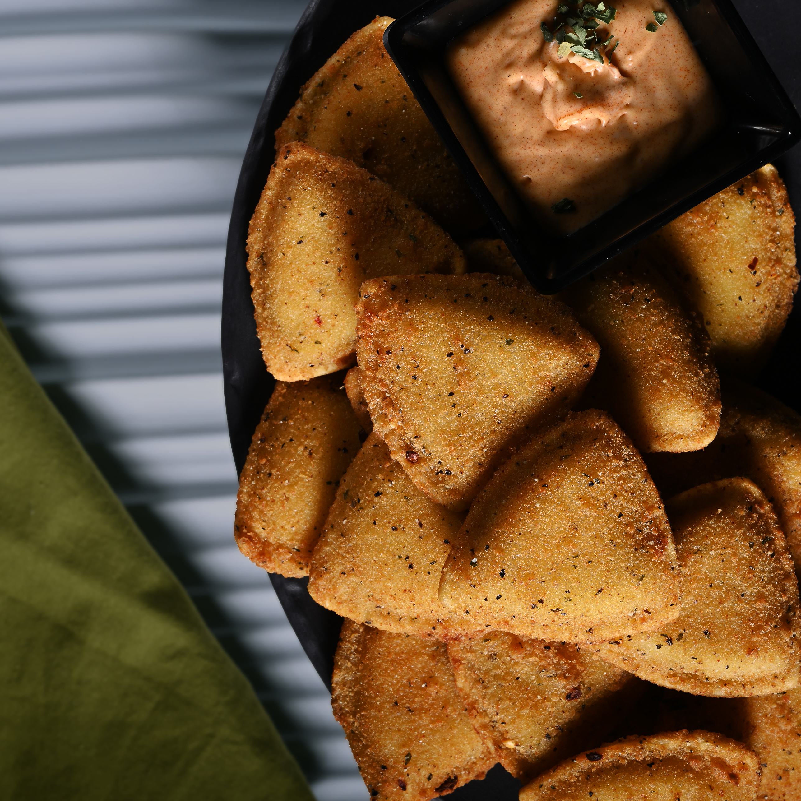 Chicken Queso Stuffed Nacho | Louisa Foodservice